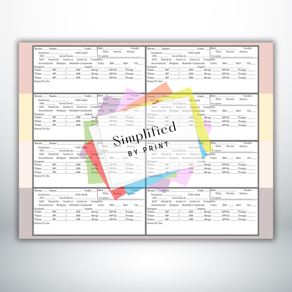 CNA/PCT Report Sheet – Simplified by Print