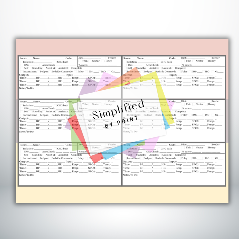 CNA/PCT Report Sheet – Simplified by Print