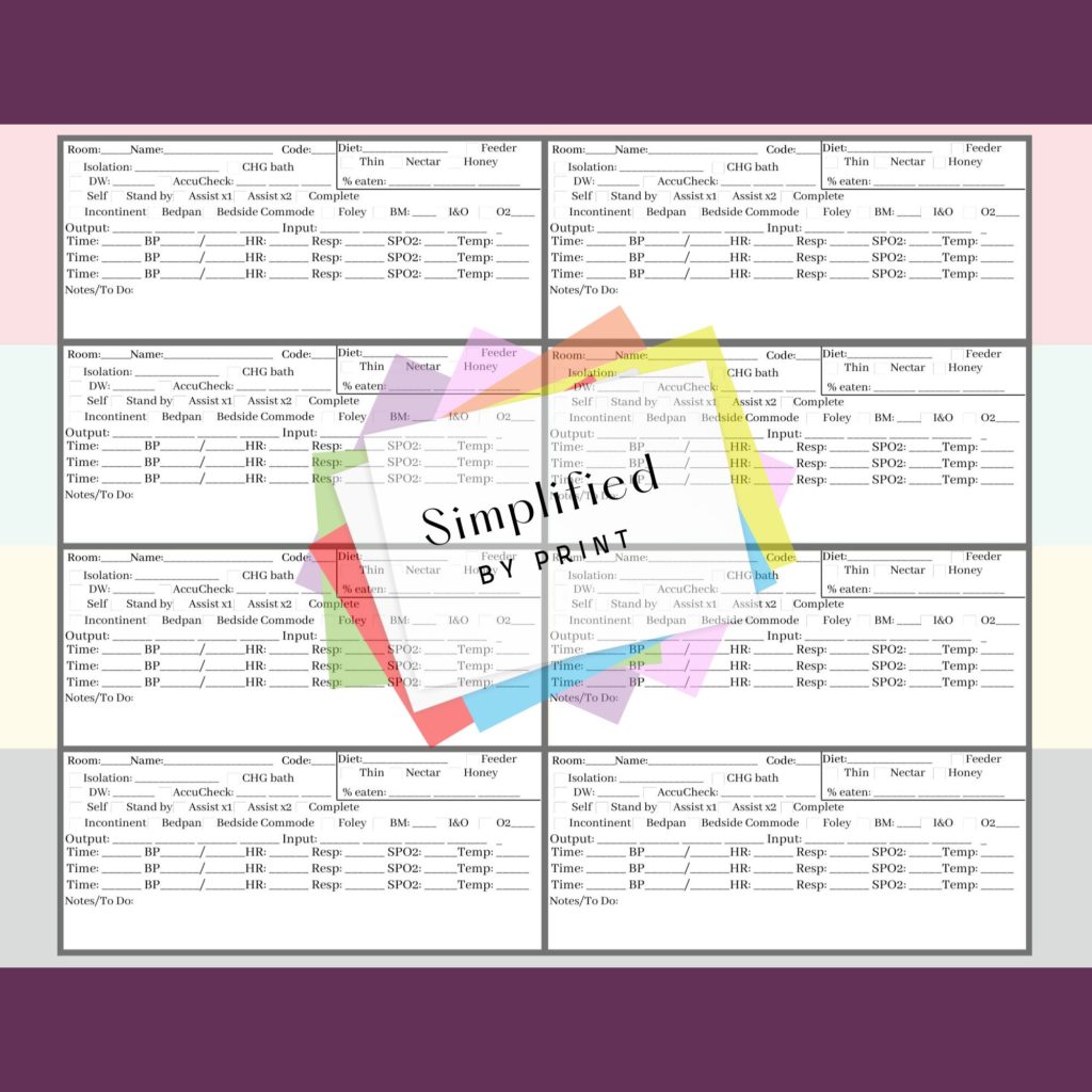 CNA/PCT Report Sheet – Simplified by Print