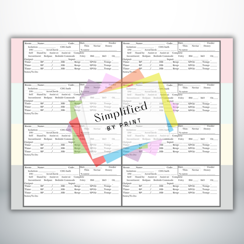 CNA/PCT Report Sheet – Simplified by Print