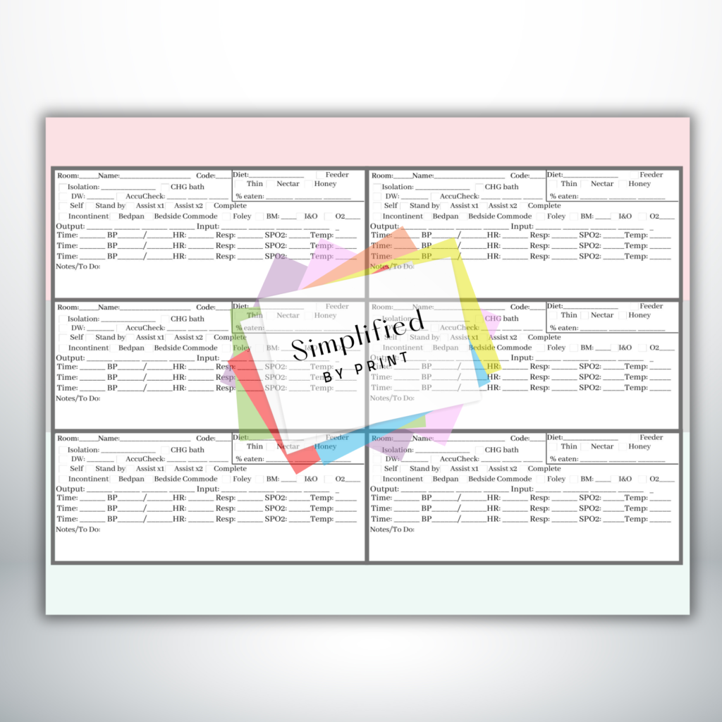 CNA/PCT Report Sheet – Simplified by Print