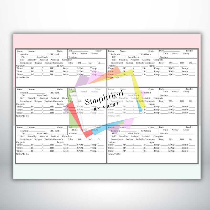 CNA/PCT Report Sheet – Simplified by Print