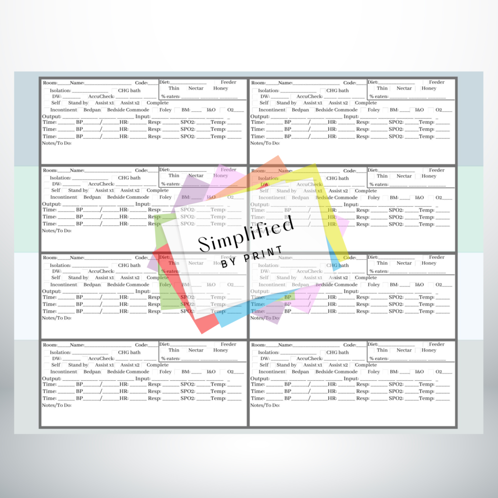 CNA/PCT Report Sheet – Simplified by Print