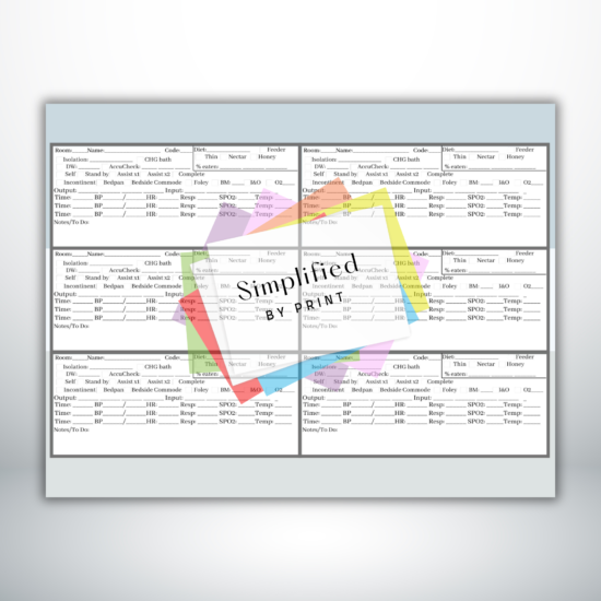 CNA/PCT Report Sheet – Simplified by Print