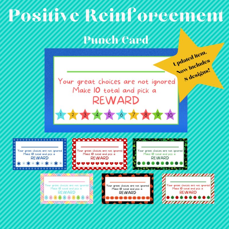 Children’s Positive Reinforcement Punch Card – Simplified by Print