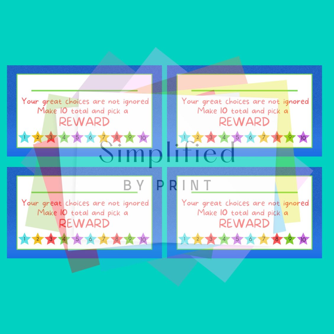 Children’s Positive Reinforcement Punch Card – Simplified by Print