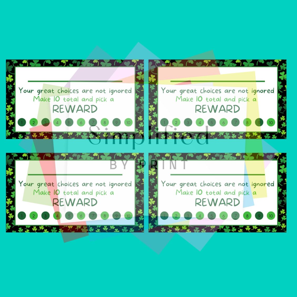 Children’s Positive Reinforcement Punch Card – Simplified by Print