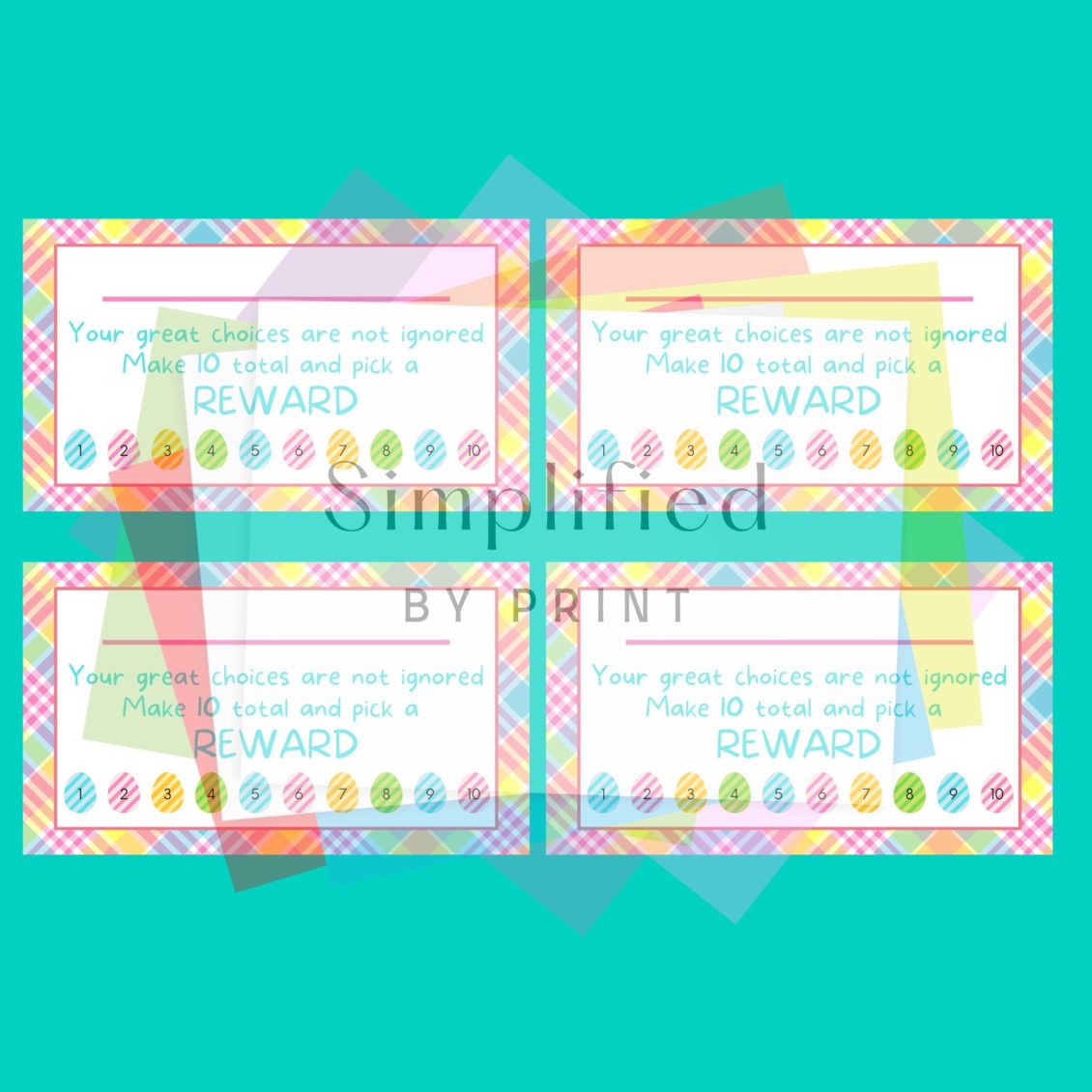 Children’s Positive Reinforcement Punch Card – Simplified by Print