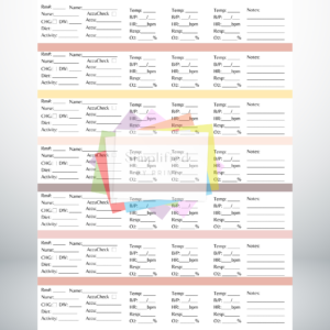 Simple CNA 7 or 14 Patient Report Sheet – Simplified by Print