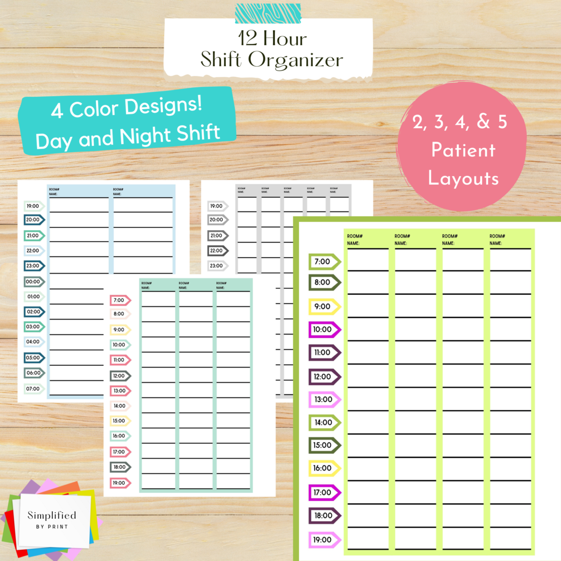Nurse Shift Organization, Nurse Task Organizer, Nurse Day Planner ...