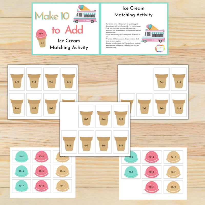 First Grade Math, Make 10 to Add, Adding 9, Adding 8, Adding 7 ...