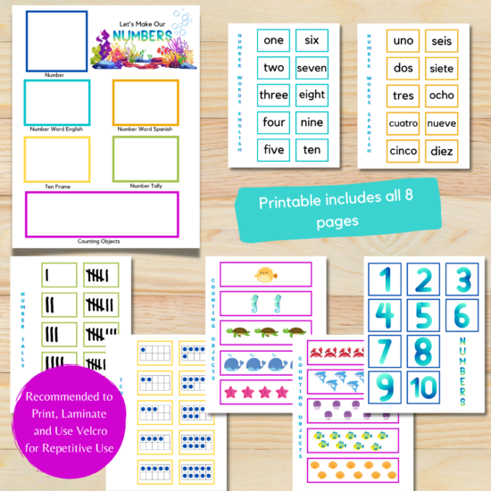 Numbers 1-10 Preschool Activity – Simplified by Print