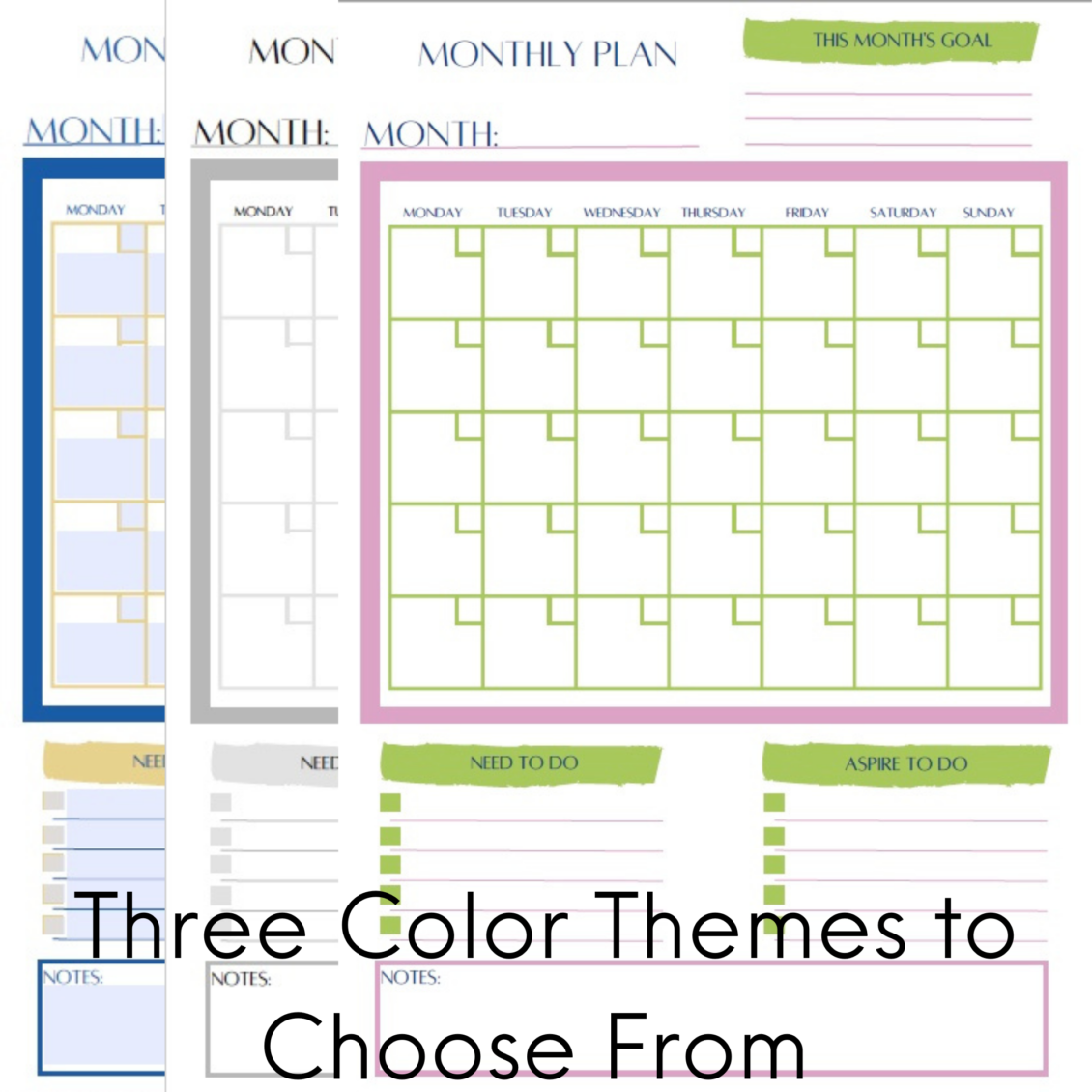 Daily, Weekly, and Monthly Print or Fillable Editable Planner ...