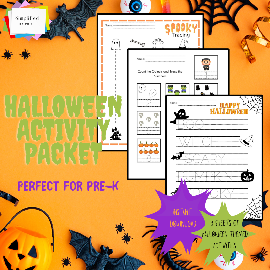 Halloween Activity Packet Perfect for Preschool and Homeschool ...