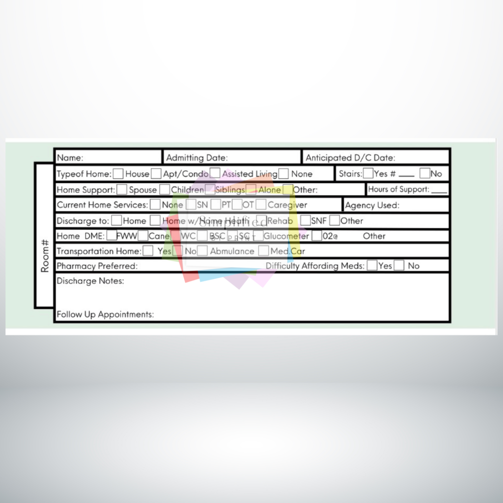3 Patient Nurse Discharge Planner Printable – Simplified by Print