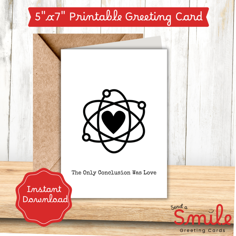 Big Bang Inspired Card / The Only Conclusion Was Love / Printable Card ...