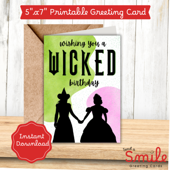 Wicked Themed Birthday Card/ Wicked Inspired / Wicked Gift / Birthday ...