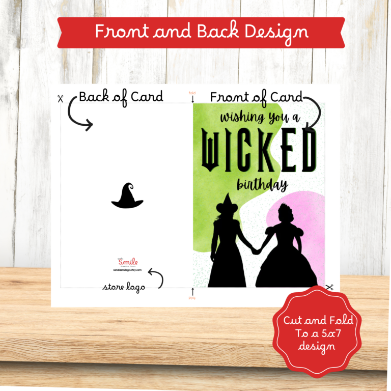 Wicked Themed Birthday Card/ Wicked Inspired / Wicked Gift / Birthday ...